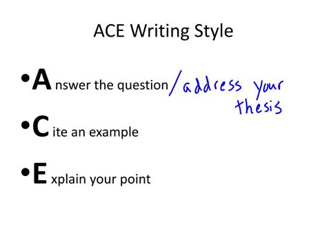 Ppt Formal Ace Writing Style Powerpoint Presentation Free Download
