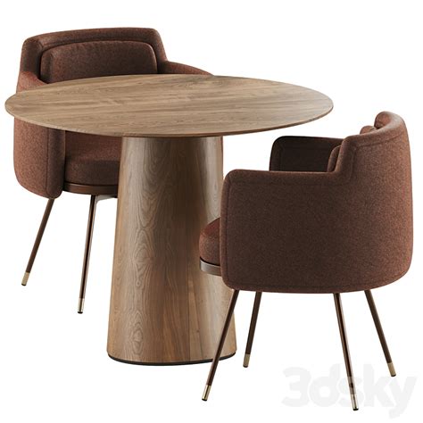 Tape Dining Chairs By Minotti And Pov Table By Ton Table Chair 3d