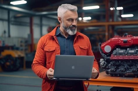 Premium Ai Image Manager Checks Diagnostics Results On A Tablet