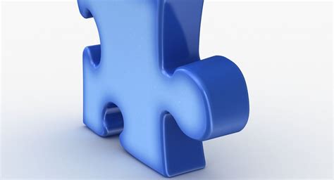 짜낸 퍼즐 파란색 3d 모델 19 Max Fbx Obj 3ds Free3d