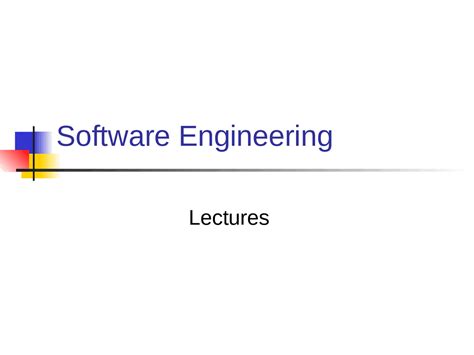 Software Engineering Lecture Notes Docsity