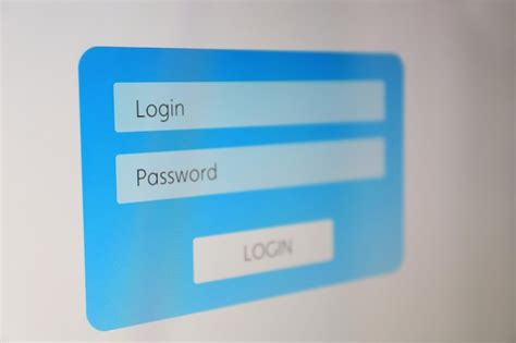 Premium Photo Login And Password On Monitor Screen