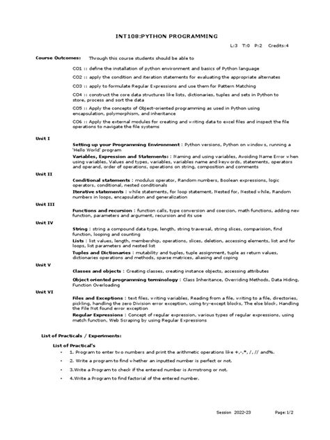 Rdl Course Syllabus New Pdf Subroutine Control Flow