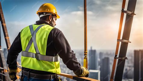 Premium Ai Image Banner Vector Illustration Construction Worker In