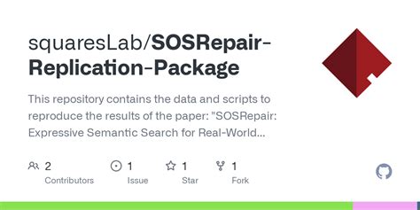Github Squareslabsosrepair Replication Package This Repository Contains The Data And Scripts