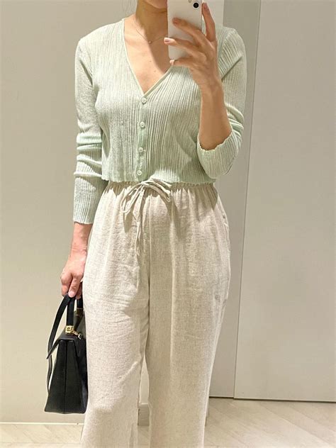 린넨 밴딩 와이드 팬츠 마 통 바지 스트링 여름