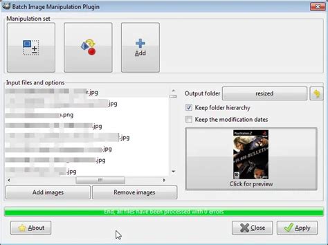 GIMP Batch Resize Multiple Images