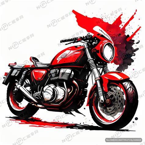 ai创作图品字形車排列 摩托车 维修工具 具有活动的异国红色 高清 轮廓清晰完整 昵图网