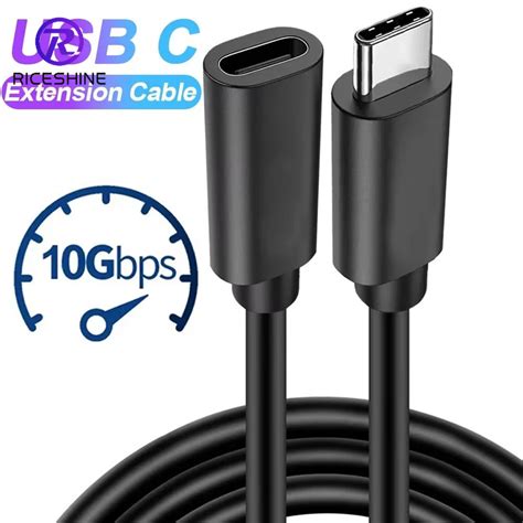 Type C Male To Female Extension Cable Waterproof High Speed USB C Extender Charger Wire