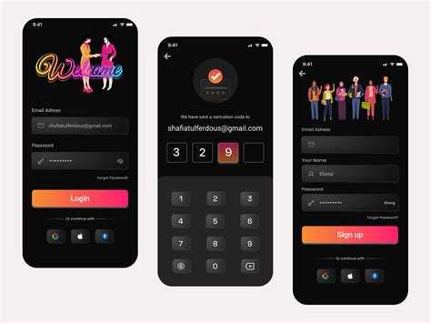 Mobile App Sign Up Process Ui Design Behance