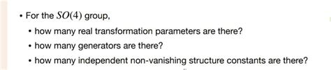 solved for the so 4 group how many real transformation