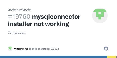 Mysqlconnector Installer Not Working · Issue 19760 · Spyder Idespyder