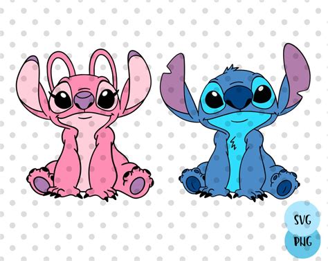 2pcs Layered Stitch And Angel Svg Stitch Svg Stitch Couple Svg