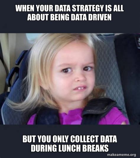 When Your Data Strategy Is All About Being Data Driven But You Only Collect Data During Lunch