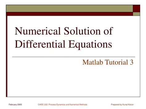 PPT Numerical Solution Of Differential Equations PowerPoint Presentation ID