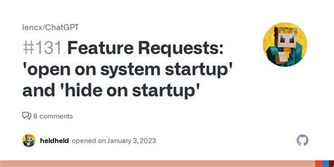 Feature Requests Open On System Startup And Hide On Startup