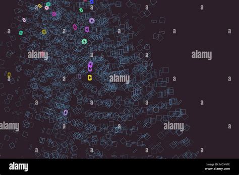 Abstract Geometric Motion Particle Or Random Pattern Colorful And Artistic For Graphic Design