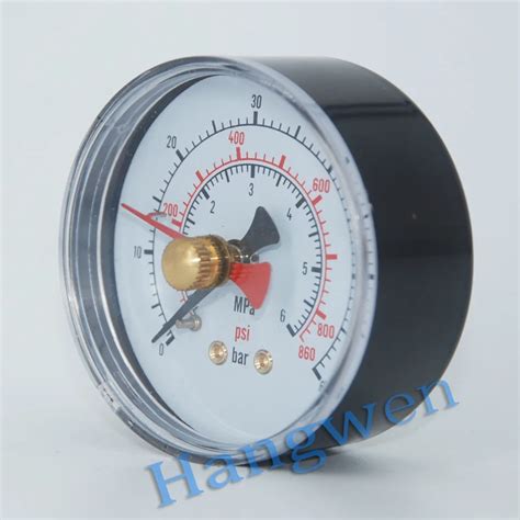 Pressure Gauge With Maximum Insert Pointer Buy Pressure Gauge Double