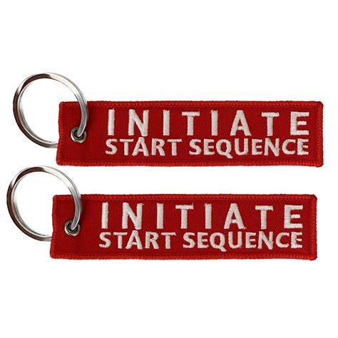 Initiate Start Sequence Motorcycle Keychain Key Ring Etsy