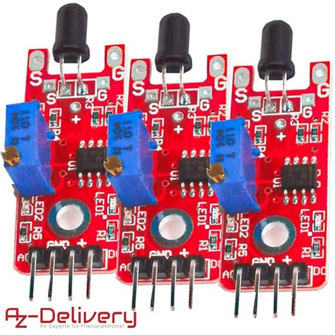 Azdelivery ⭐⭐⭐⭐⭐ Juego De 3 Llama Sensor Módulo Detector De Fuego Para