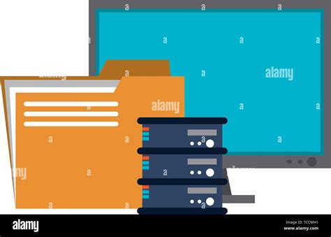 Servers And Database Technology Symbols Stock Vector Image And Art Alamy
