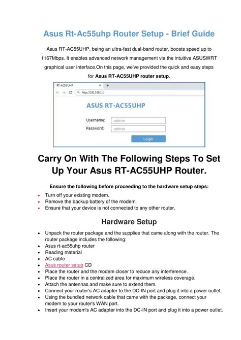 PPT How To Setup Asus Rt Ac Uhp Router PowerPoint Presentation Free Download ID