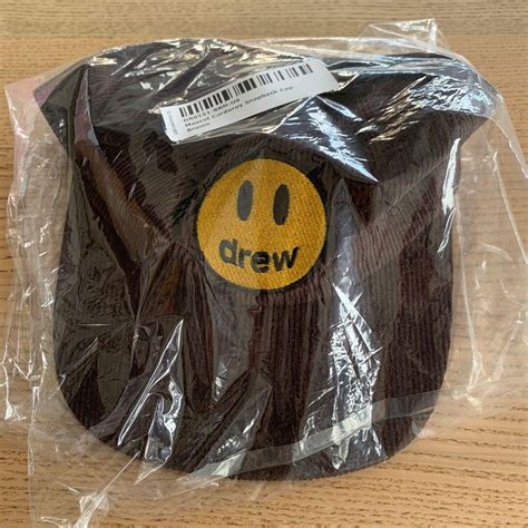 Drew House Mascot Corduroy Snapback Cap Brown Mens Fashion Watches