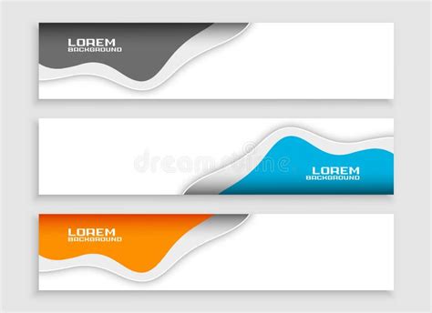 Fluid Style Corporate Web Header Layout For Professional Website Stock