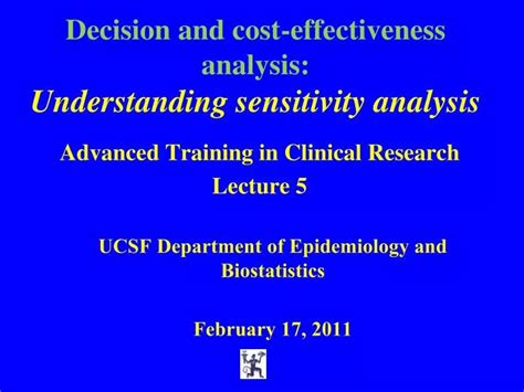 Ppt Decision And Cost Effectiveness Analysis Understanding Sensitivity Analysis Powerpoint