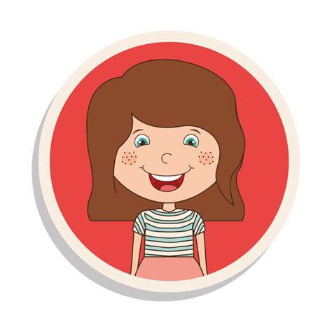 女孩矢量插图图片 面带微笑的卷发女孩矢量插图素材 高清图片 摄影照片 寻图免费打包下载