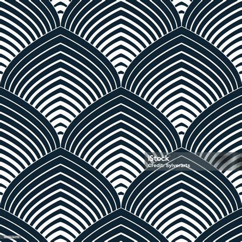 Abstract Lines Geometric Seamless Pattern Vector Repeat Endless Fabric