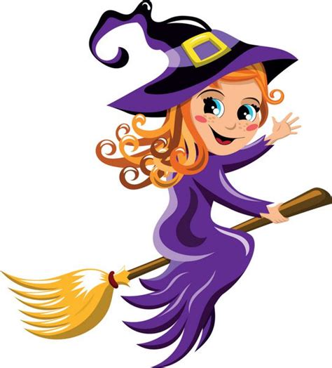 جادوگر جوان پرواز و دست تکان دادن بر روی جارو ایزوله 1525430