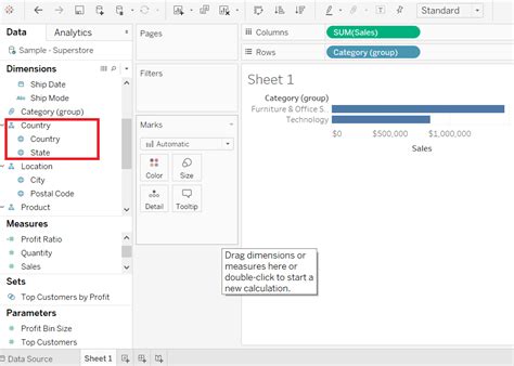 Tableau构建层次结构 Tableau教程