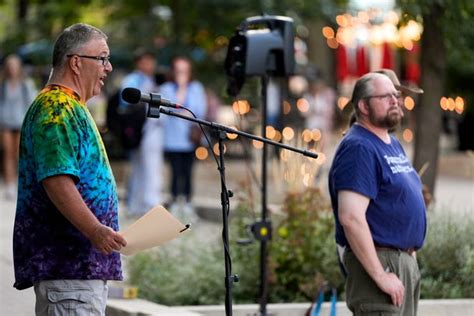 Iowa City Leaders Community Members Gather For Free Speech Rally