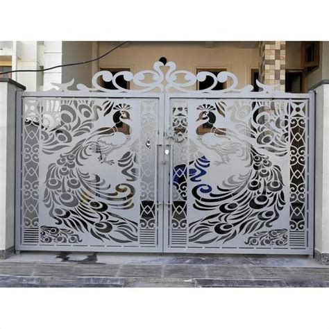 Precise Fabrication Hinged CNC Cutting Modern Mild Steel Main Gate For Residential Size X