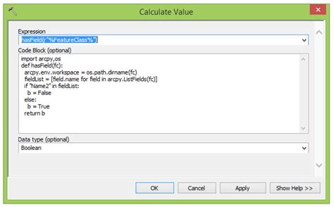 arcgis desktop check for field add or skip to next step if exists in modelbuilder