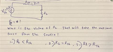 Solved Electrical Circuits Analysis IWhat Is The Value Of RL Chegg Com