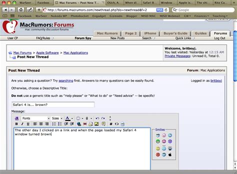 Safari Is Brown MacRumors Forums
