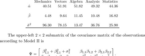 Ml Estimates Of Model I Download Table