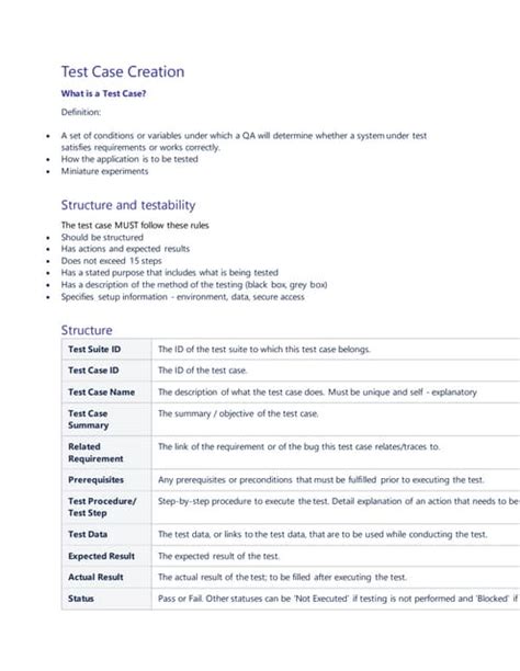 How To Write Effective Test Cases Docx Databases Computer Software And Applications