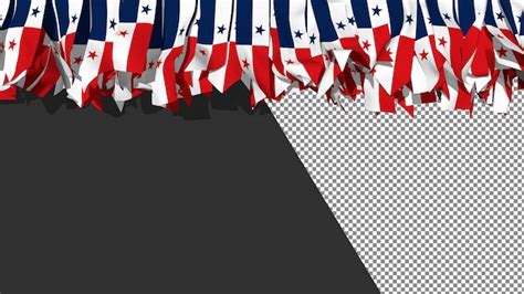 Bandeira Do Panamá Diferentes Formas De Listras De Pano Penduradas Na