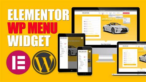 Elementor Custom Wordpress Menu Widget Works With Free And Pro Versions