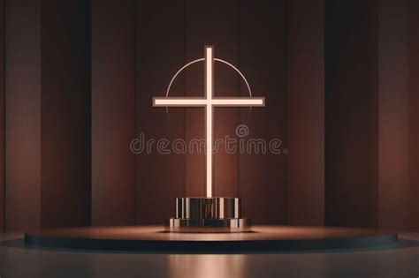 Minimalist Design Featuring A Cross And Subtle Stock Illustration Illustration Of Featuring