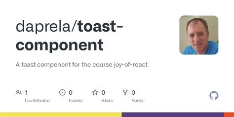 Github Daprelatoast Component A Toast Component For The Course Joy Github Daprelatoast Component A Toast Component For The Course Joy