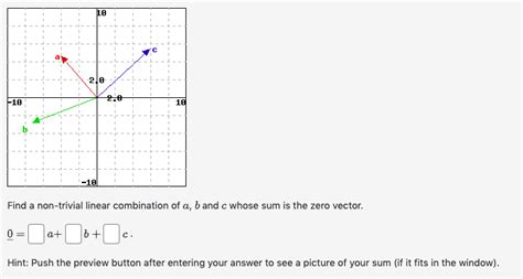 solved find a non trivial linear combination of a b and c