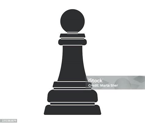 블랙 폰 체스 말 논리와 지성을 위한 게임 흰색 배경에 고립 된 플랫 벡터 일러스트 레이 션 개념에 대한 스톡 벡터 아트 및