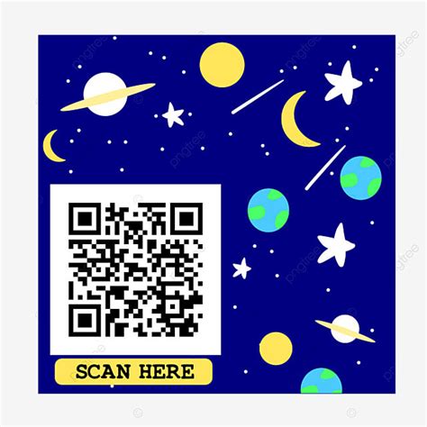 Qr Code Hd Transparent Qr Code With Space Galaxy Background Qr Code Barcode Code PNG Image