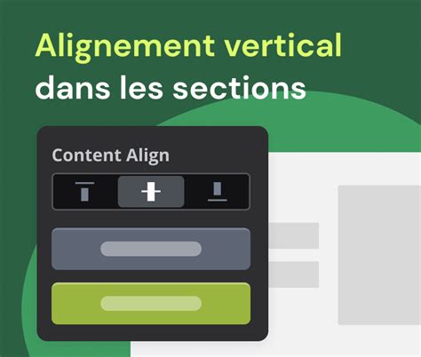 alignement vertical dans les sections mises à jour strikingly