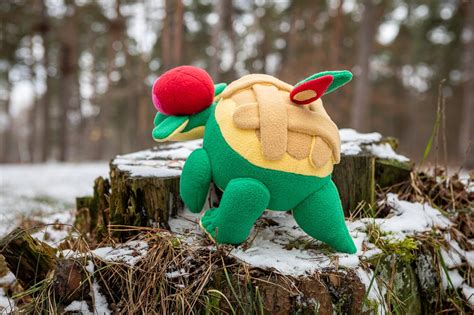 Appletun Pokemon Plush Handmade Shiny Appletun Plush Soft Etsy