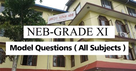 NEB Class Model Questions Paper Of All Subjects